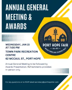 Port Hope Fair – September 11, 12, 13, & 14th, 2025