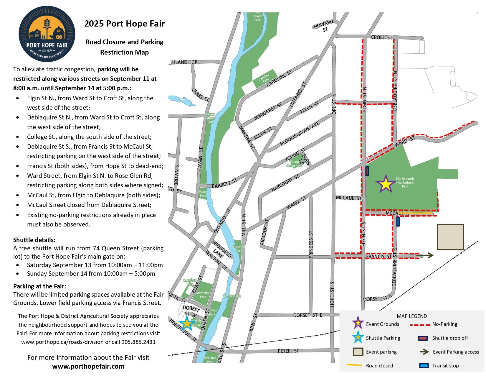 Port Hope Fair – September 17, 18, 19, & 20th, 2026